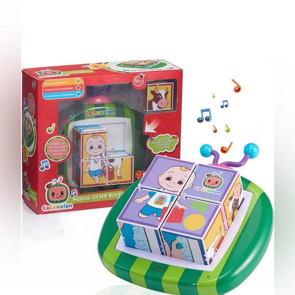 CoComelon | Toys | Cocomelon Musical Clever Building Blocks New Infant ...